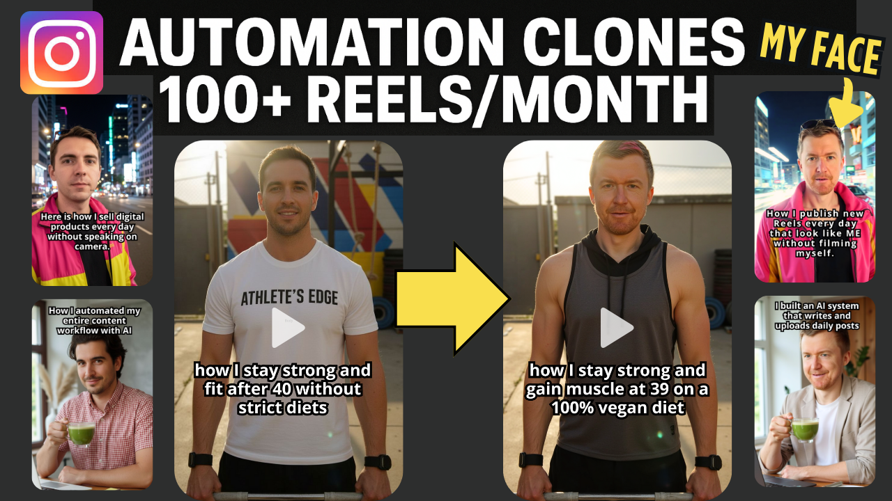 I Built an AI That Clones Instagram Reels With My Face (No Code) - Fabian Markl